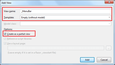 Create and Render Partial Views in ASP.NET MVC