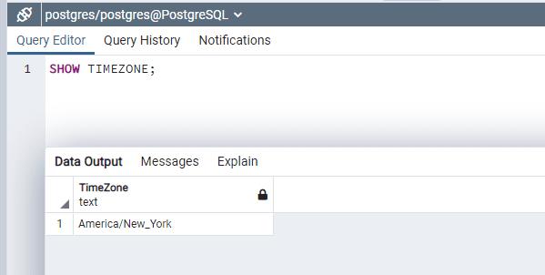 PostgreSQL TimeStamp Data Type