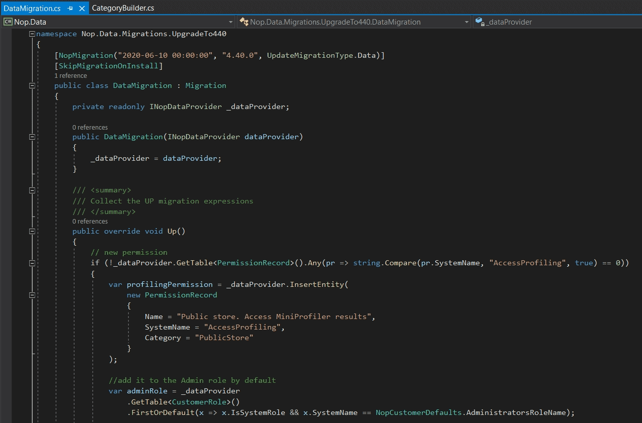 Build e-commerce application on .NET Framework