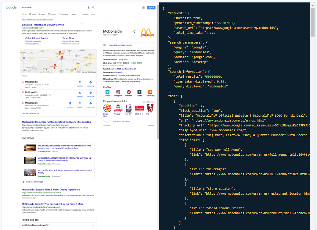 Get real-time SERP data using Serpstack API