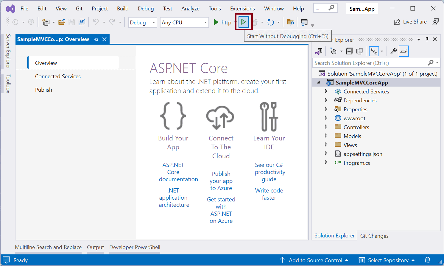 Create ASP.NET Core MVC Application