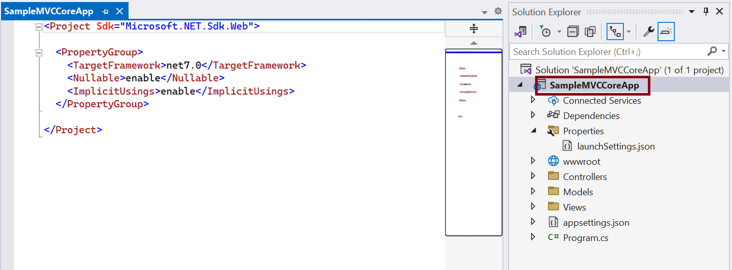 ASP.NET Core MVC Project Structure
