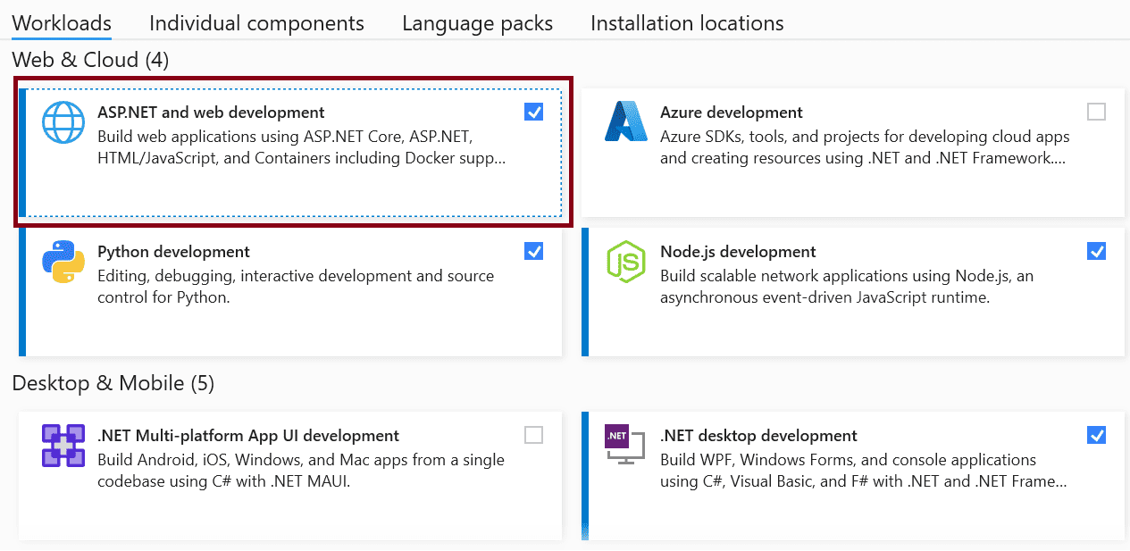 Install .NET Core (.NET 7) and ASP.NET Core