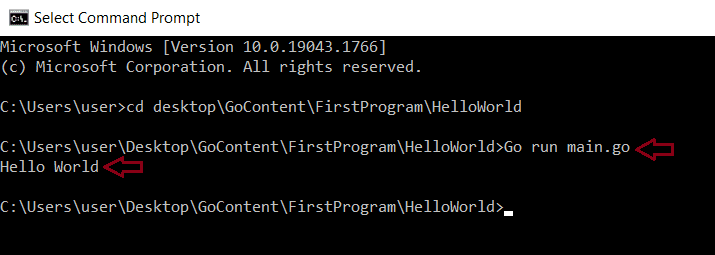 Create Simple Go Program