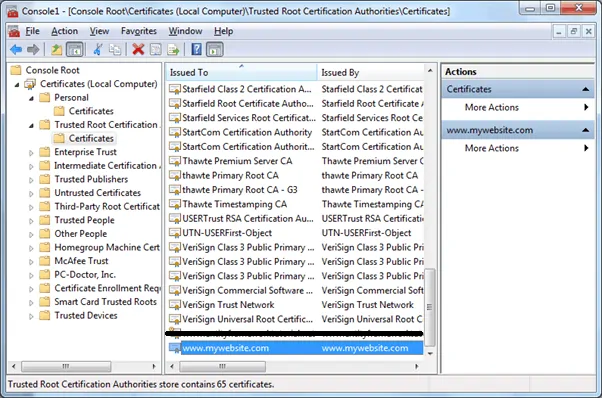 Install an SSL Certificate in localhost Website in IIS