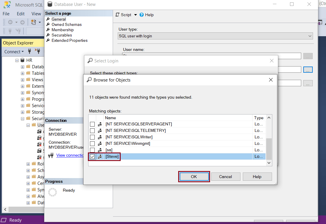 Create A New User And Grant Permissions In Sql Server