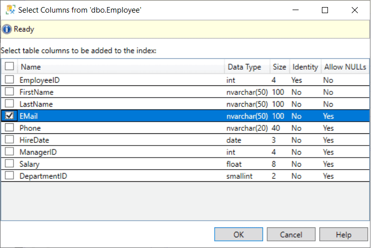 Non-clustered Indexes in SQL Server