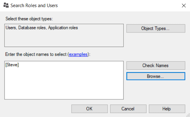 Database Schema in SQL Server