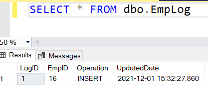 Triggers in SQL Server