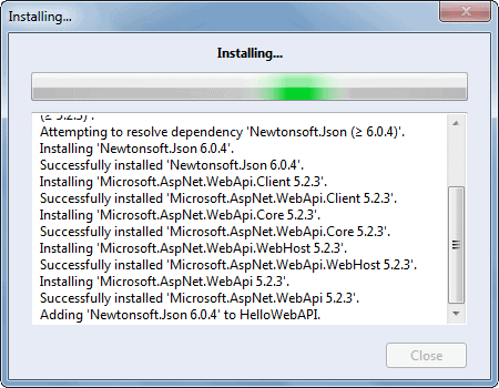 Create Web API project